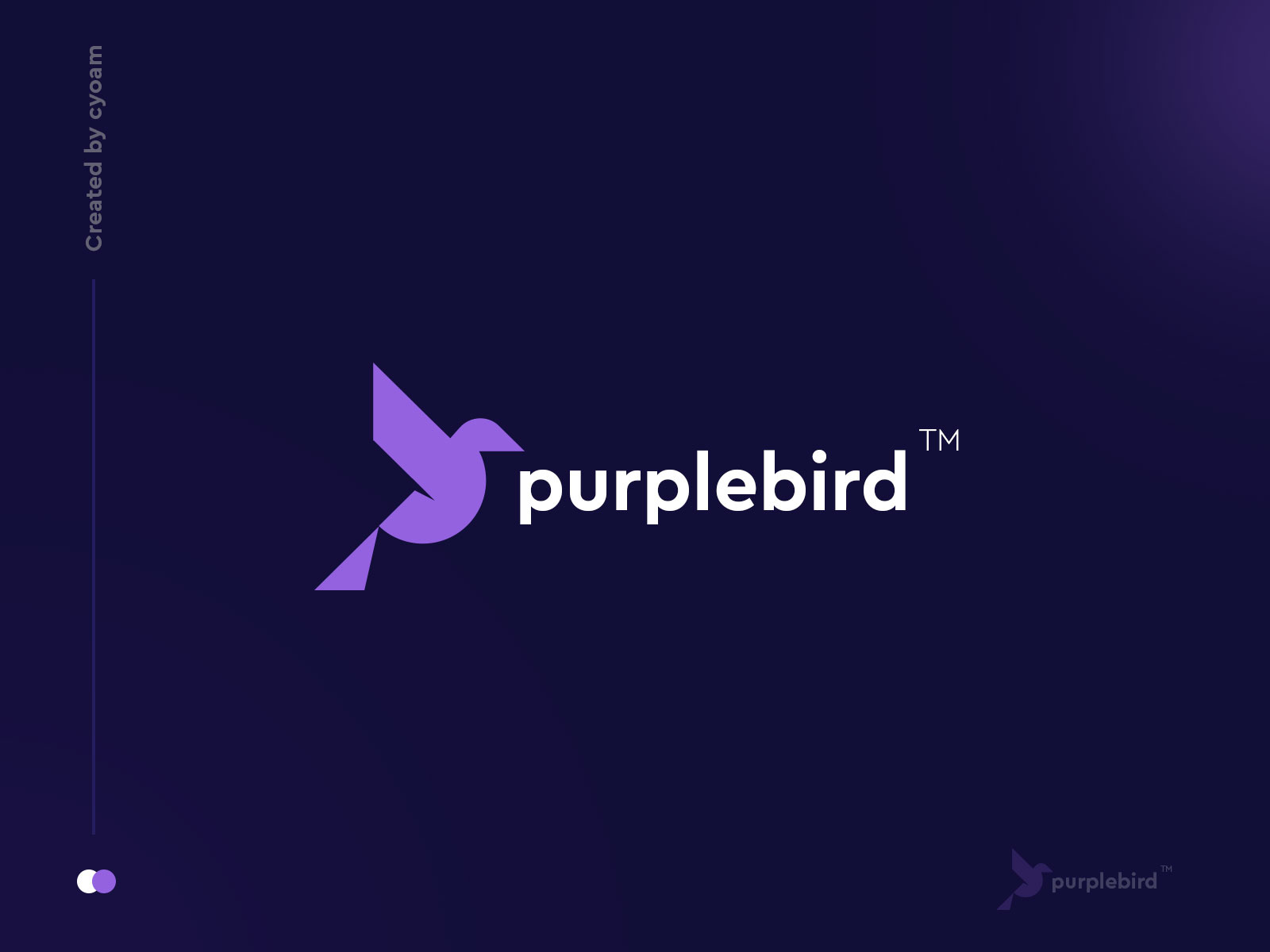 Purplebird logo design | iconic logo by Cyoam Design on Dribbble