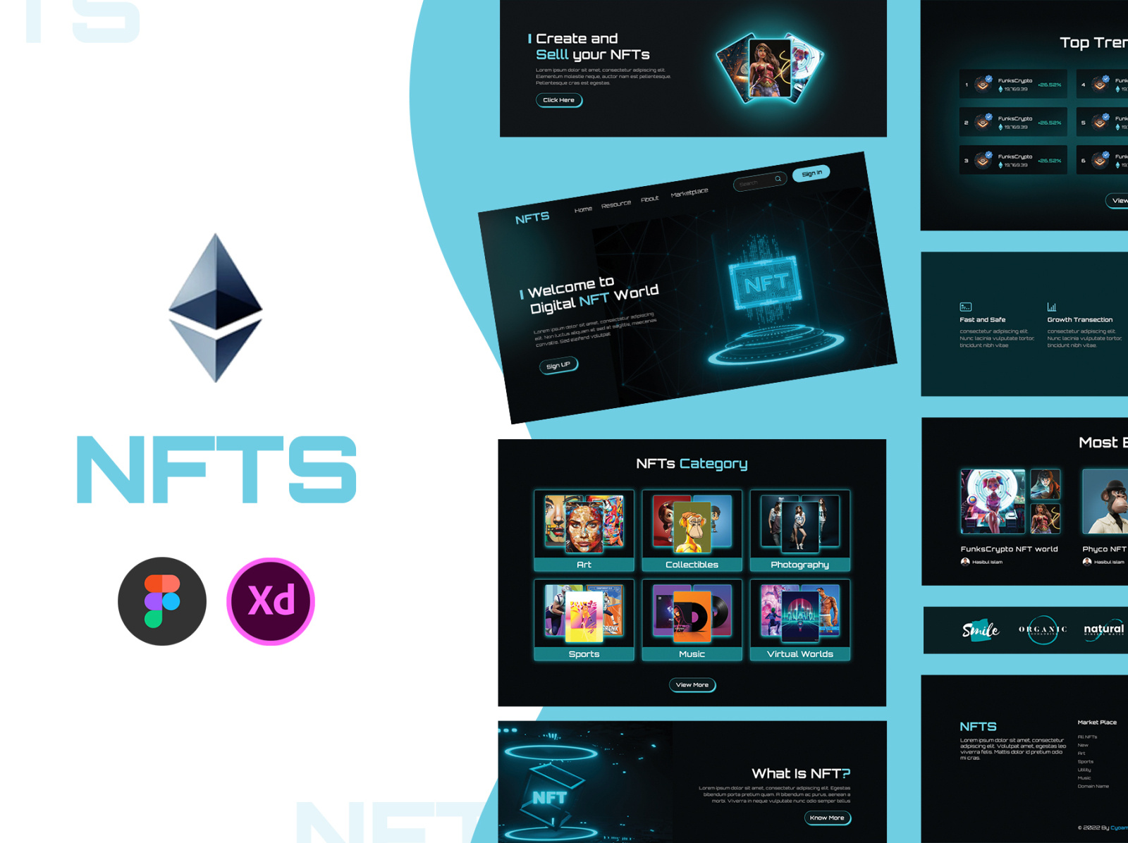 NFT Web Template Design | NFTS by Cyoam Design on Dribbble