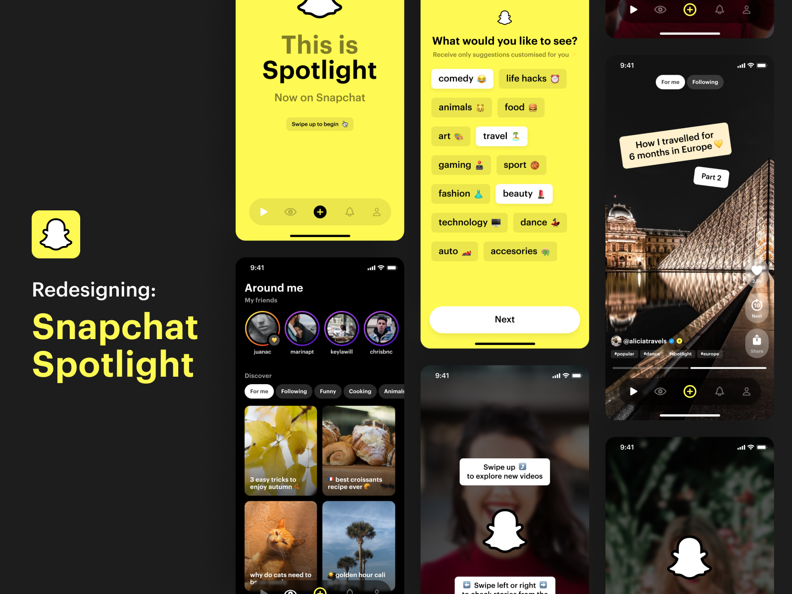Snapchat Spotlight Concept 👻🔦😉 by Angie Urbina on Dribbble