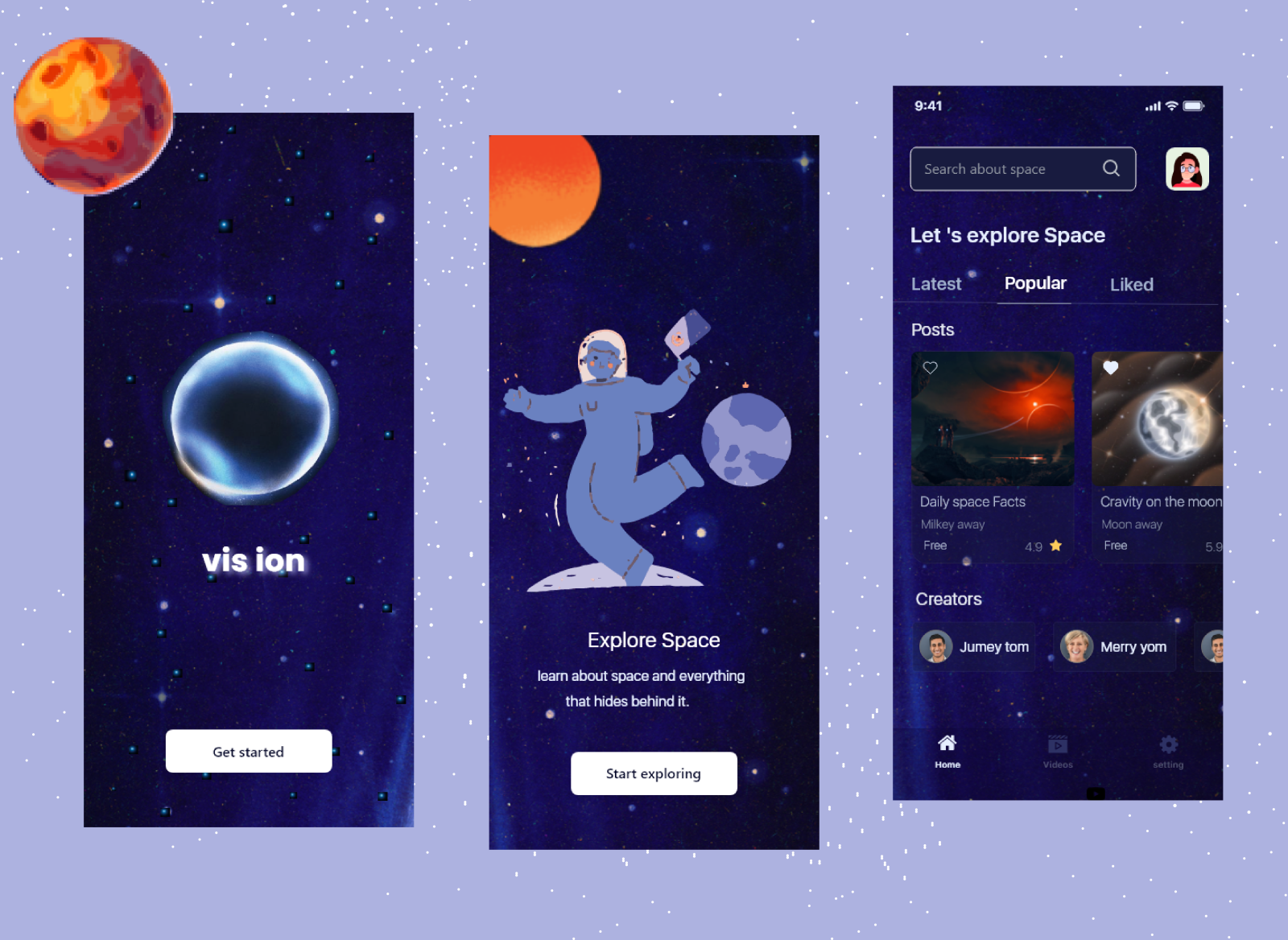 vision mobile app by mayada on Dribbble