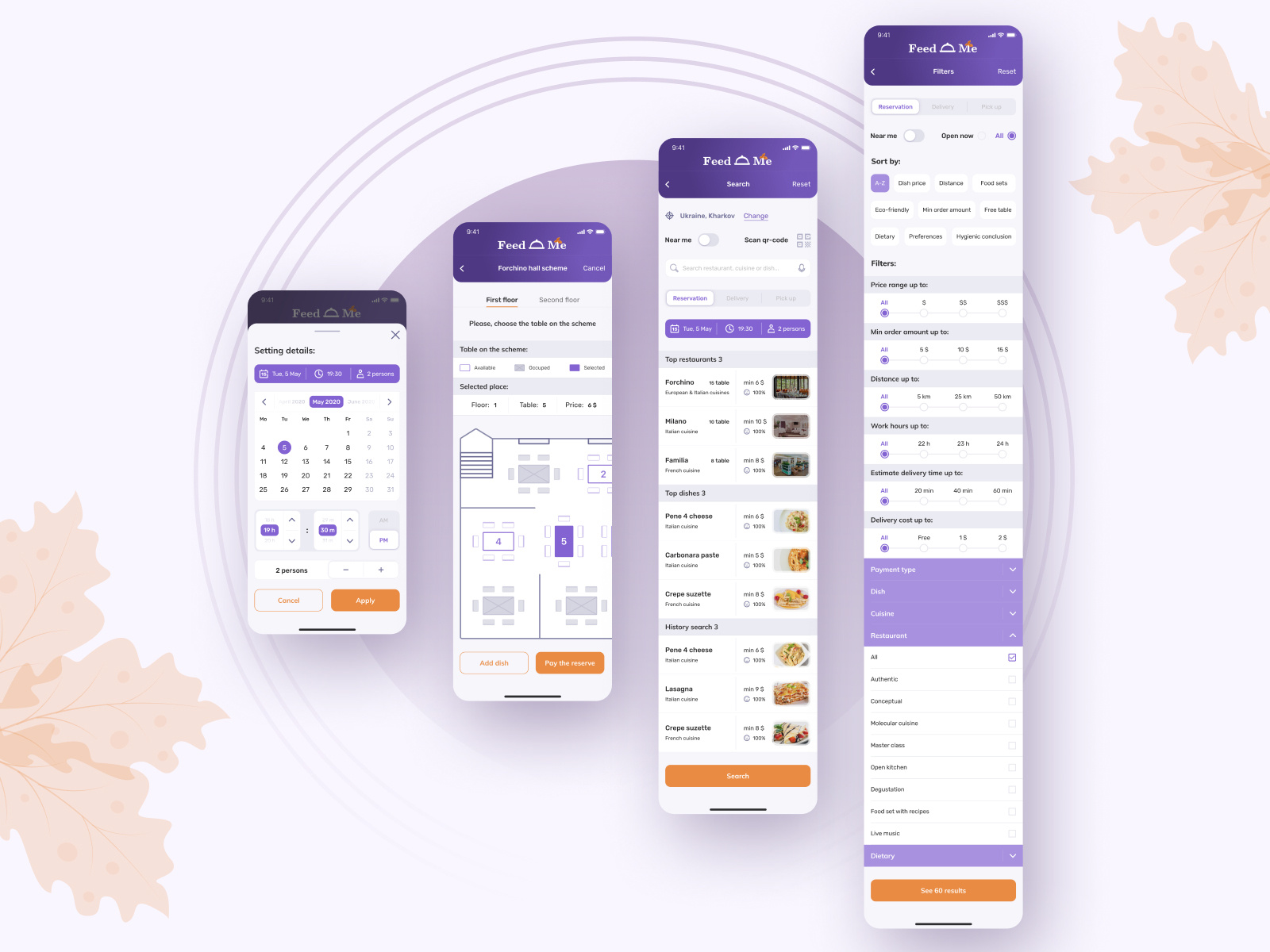FeedMe - mobile restaurant app UI/UX by Olga Medved on Dribbble
