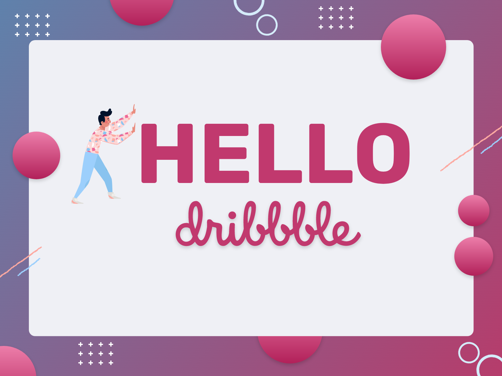 HELLO DRIBBLE by Saloni Dhamija on Dribbble