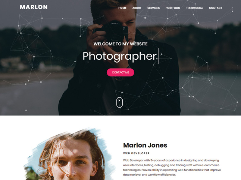 Marlon - Personal Portfolio HTML Landing Page Template by Manash Kanti ...