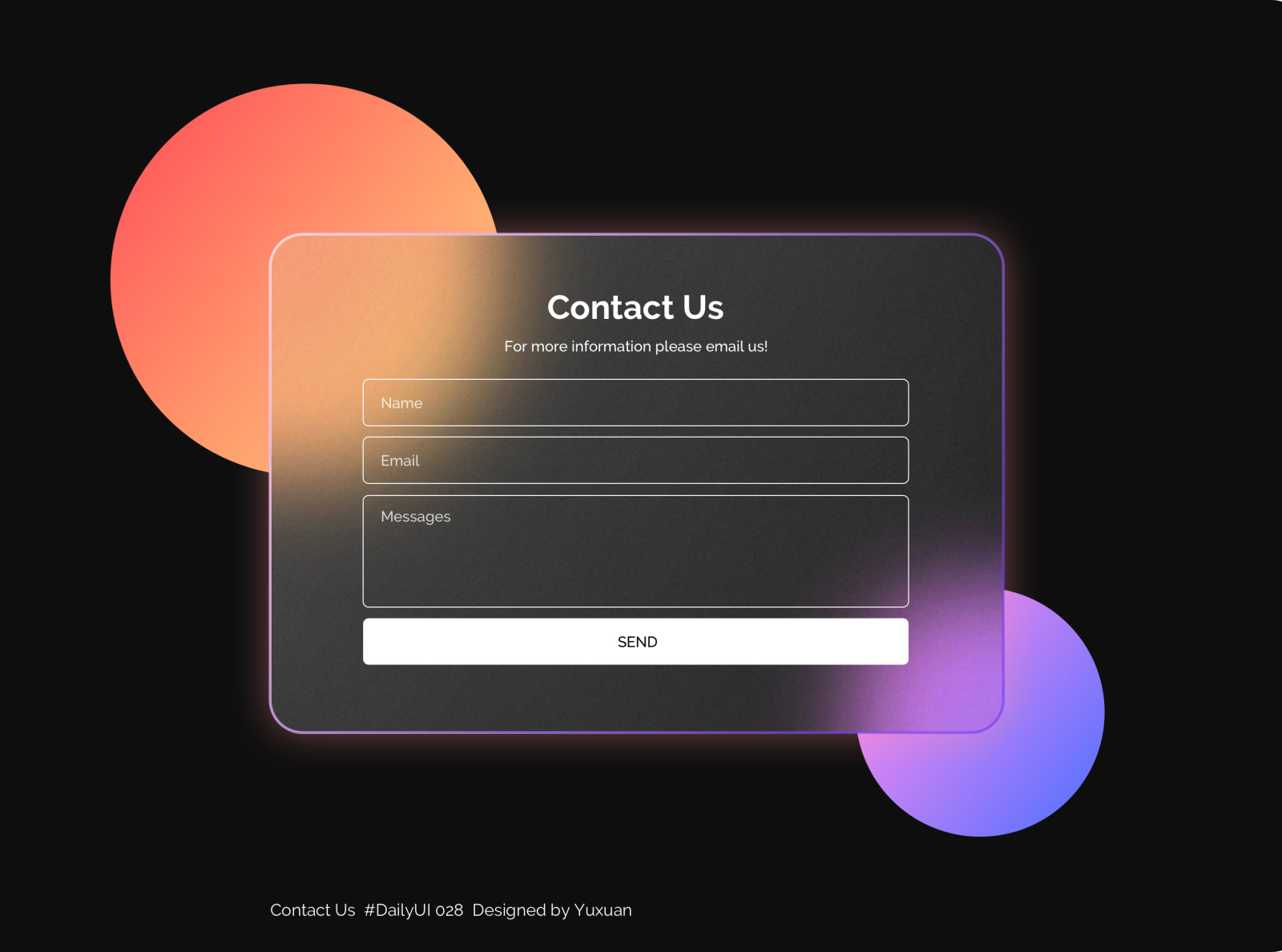 Contact Us by SherryDu on Dribbble