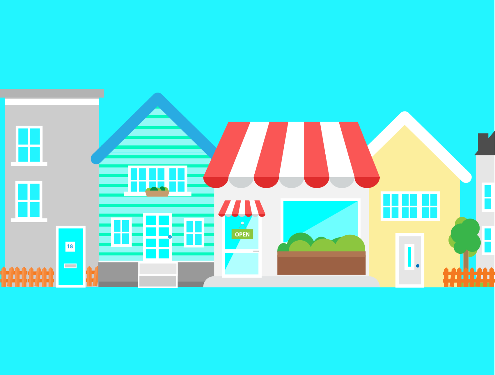 Small Town Illustration by Jessica Pickup on Dribbble