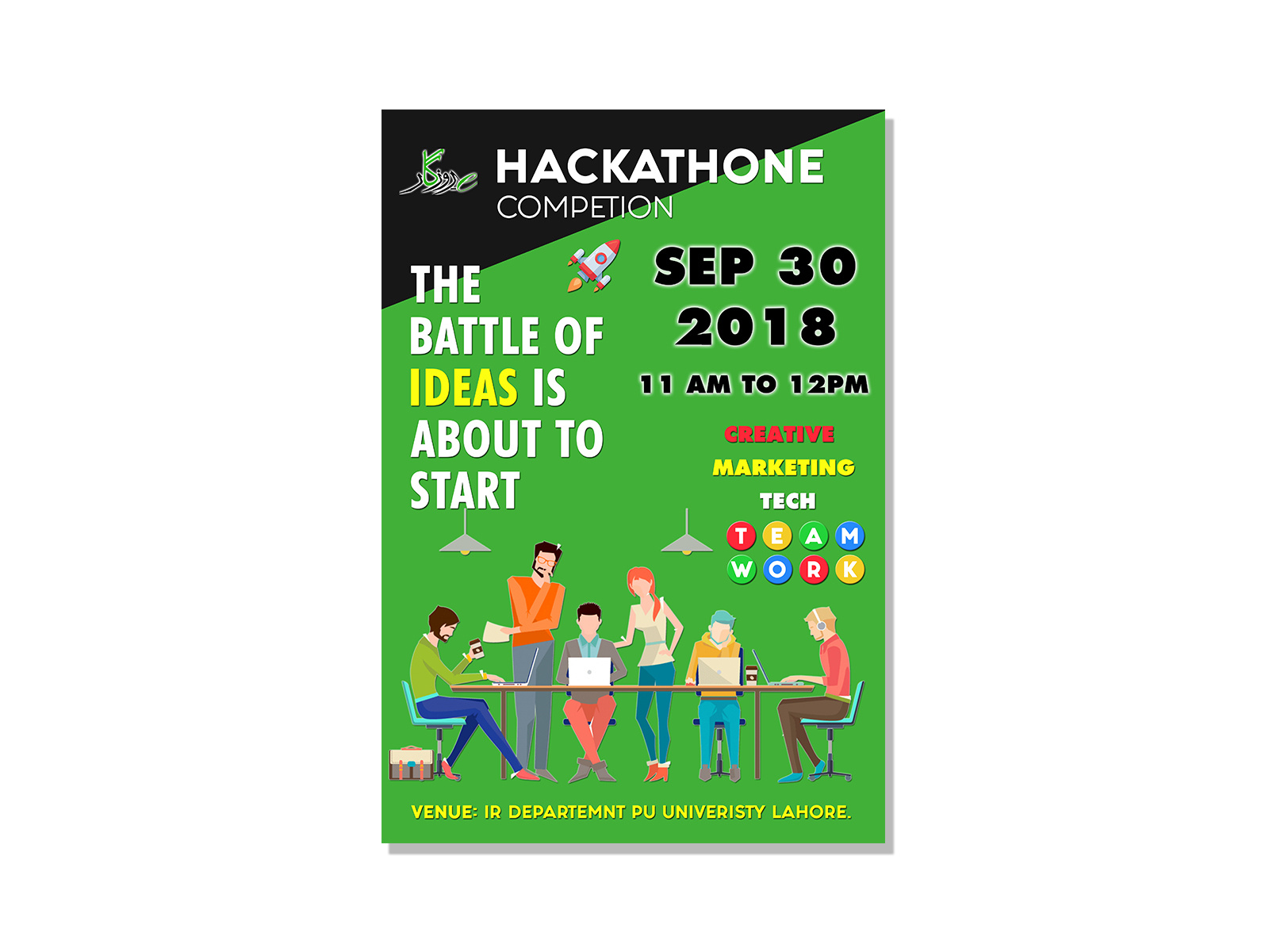 Hackathone Poster Design by Khalid Hassan on Dribbble