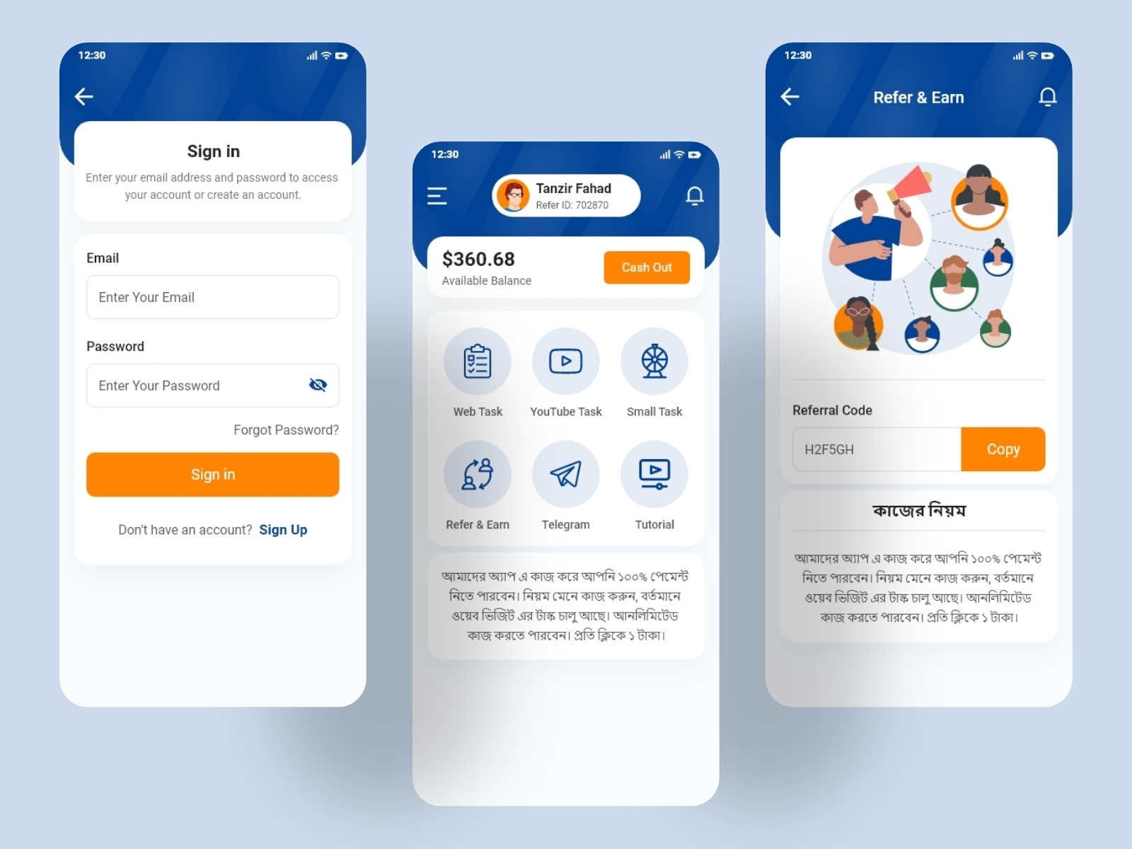 Online Earning App UI/UX by Softnextit on Dribbble