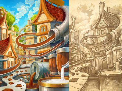 Chocolate Factory by Inkration - Dribbble