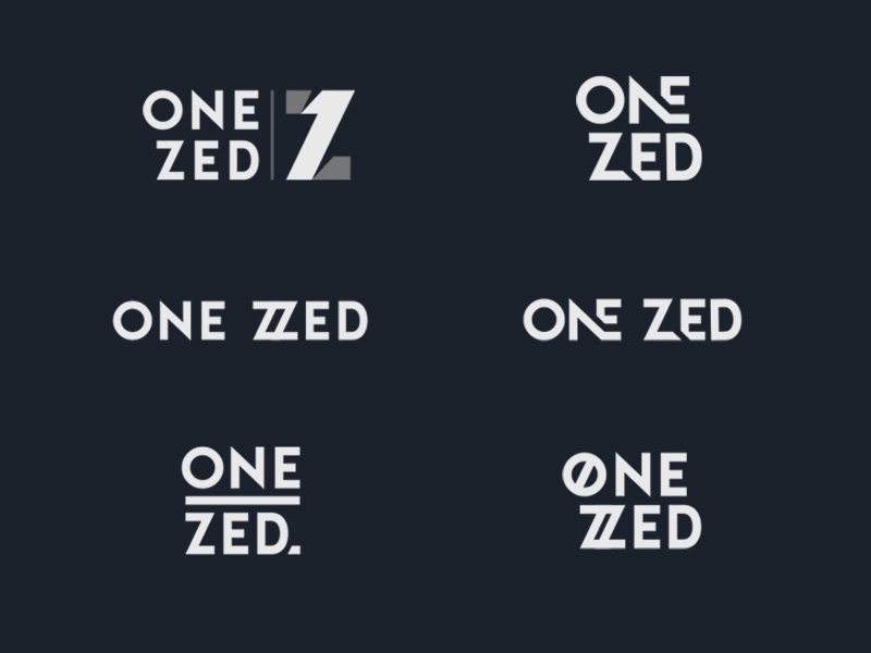 OneZed Logo Design Options by Keegan on Dribbble