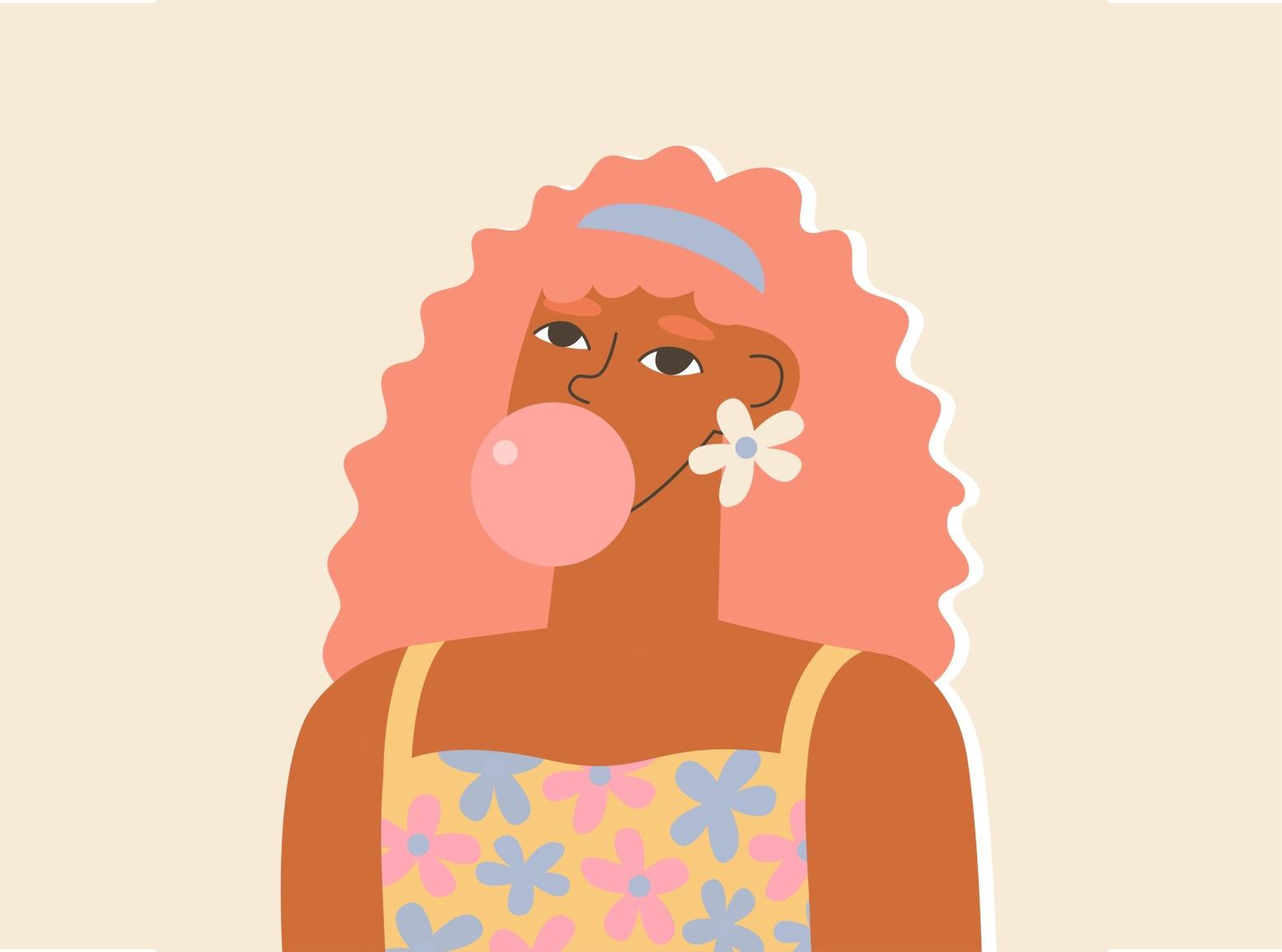 Retro Girl by Elizabeth Bochkova on Dribbble