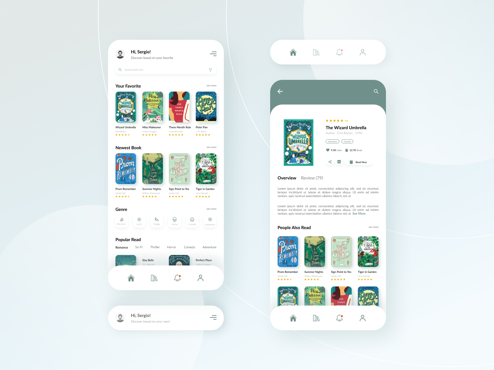 E-Book Application by Adelia Florencie on Dribbble