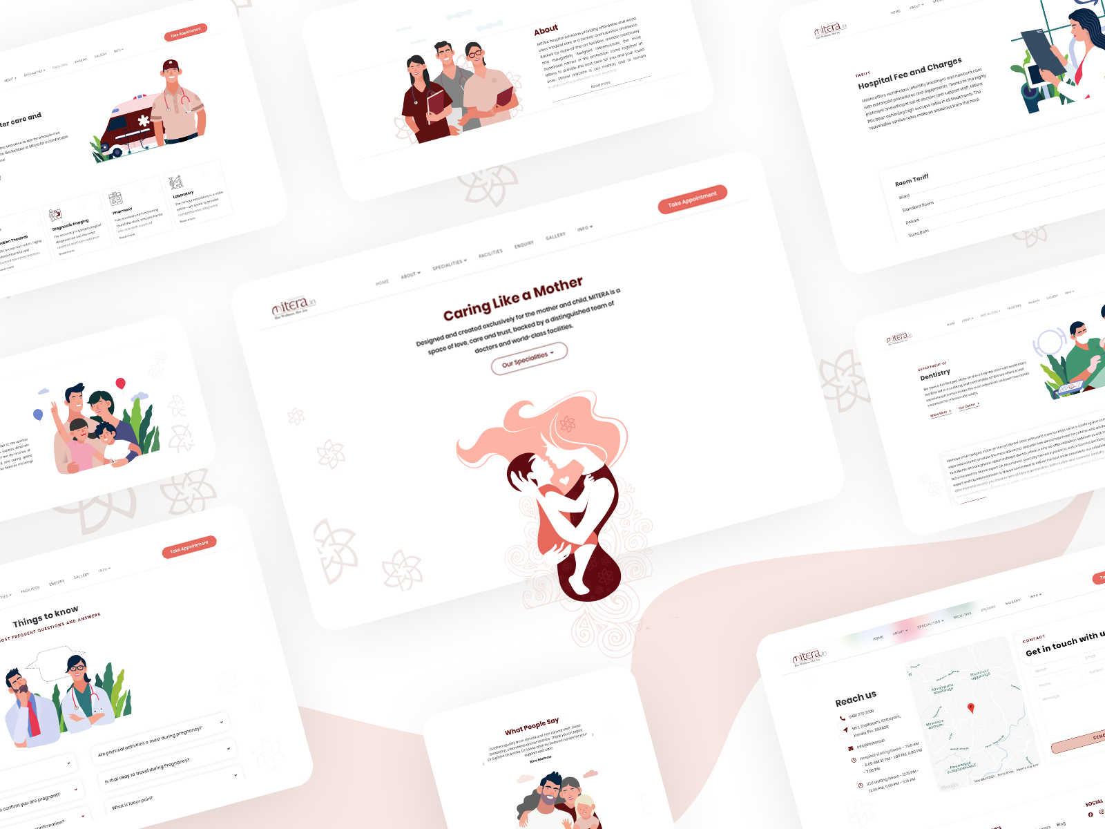 Mitera Hospital Website UI/UX Design by Jithin Kumar on Dribbble