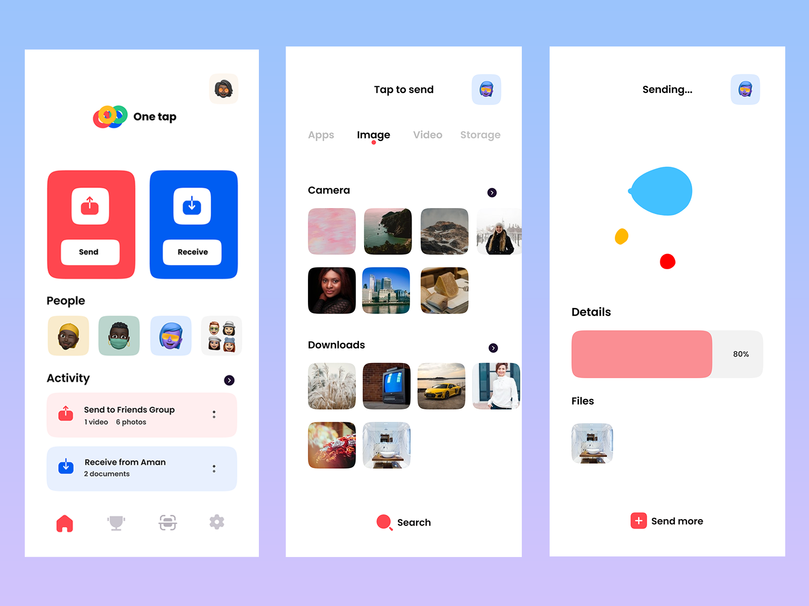 File Transfer App by Nikhil Singh on Dribbble