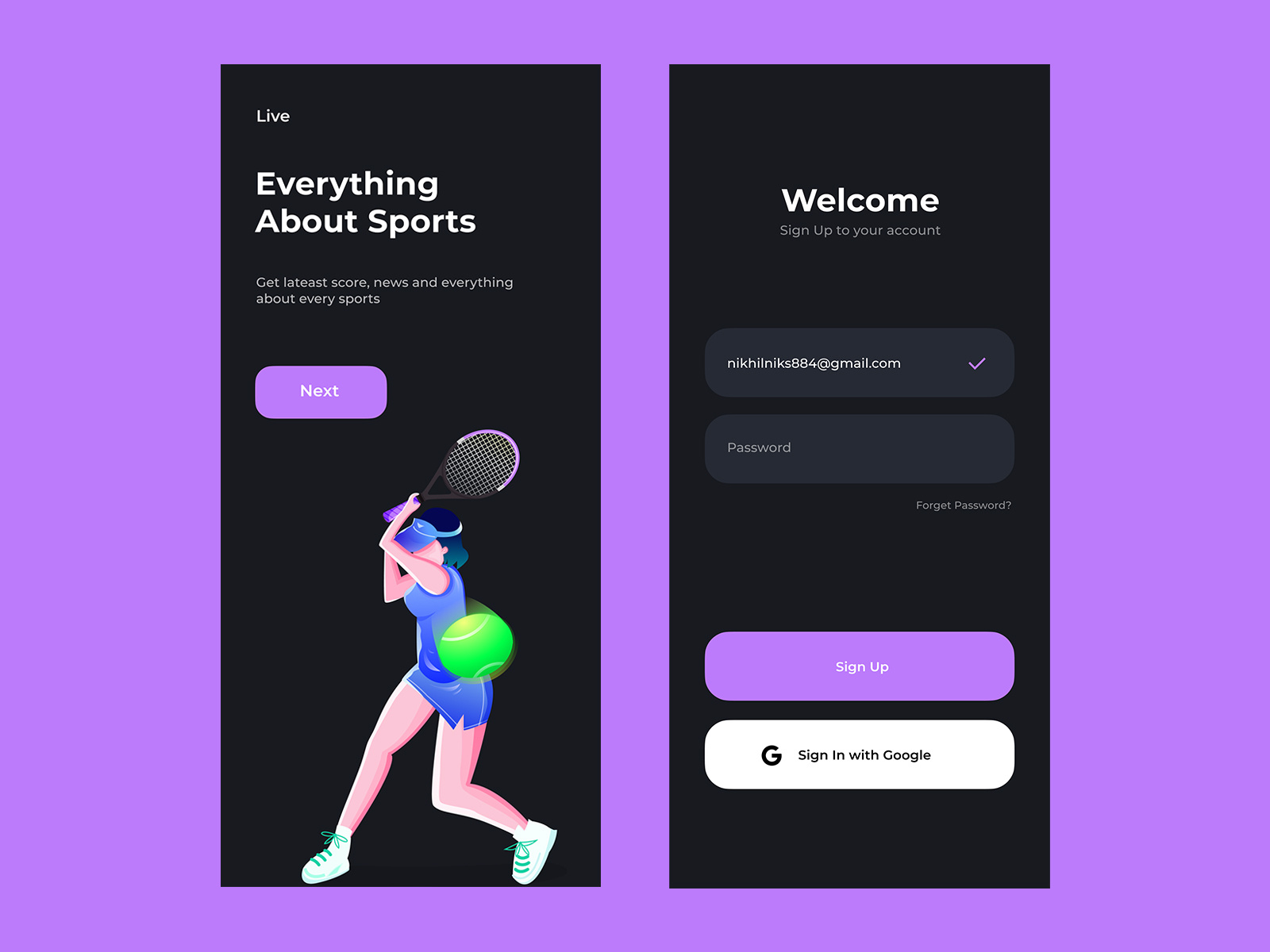 Live Score App Design by Nikhil Singh on Dribbble