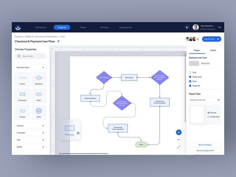 Flow Diagram Web App Maker by Ihya Fathurr 🤖 for Vektora on Dribbble