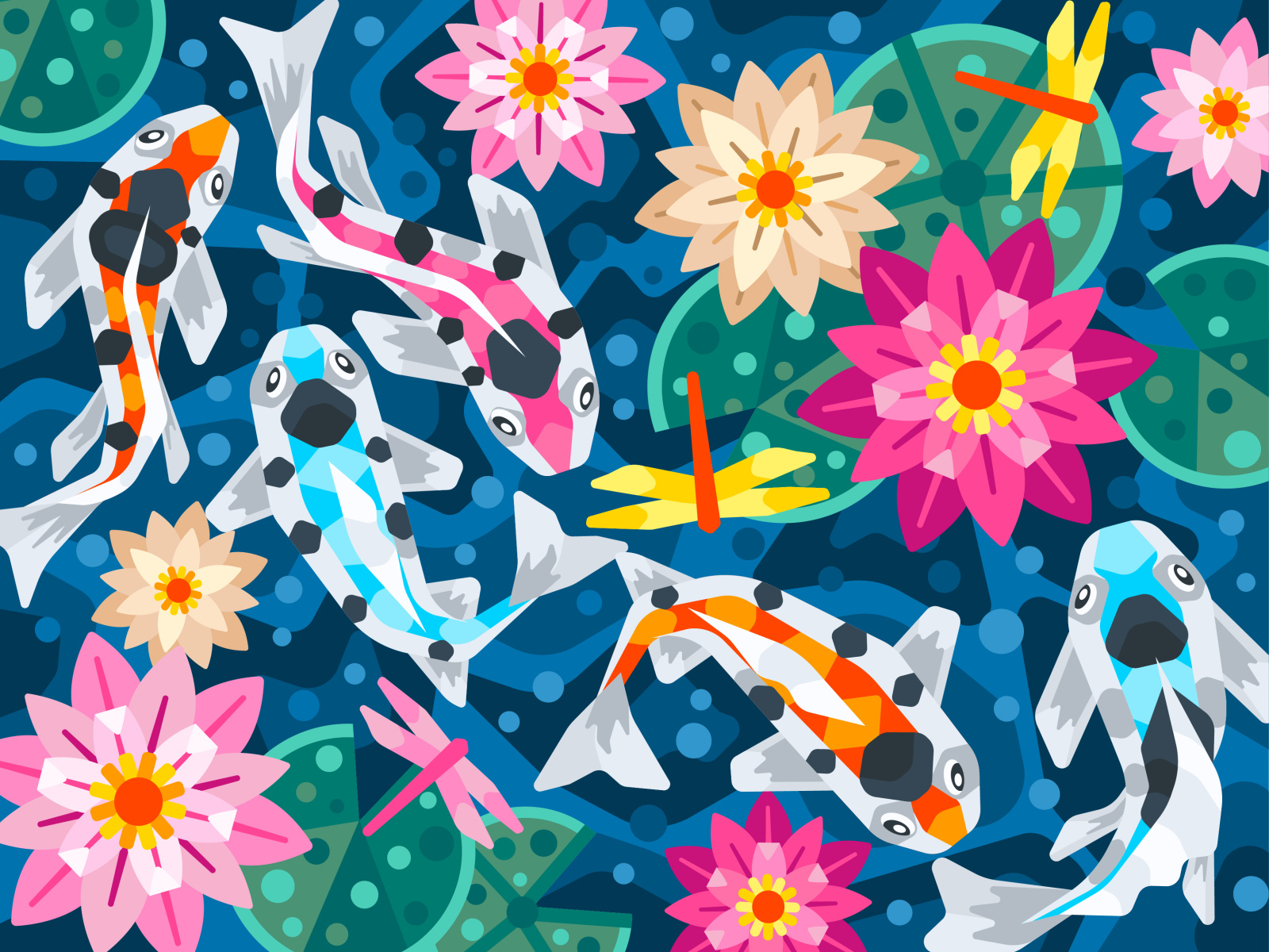Fish pond by Svetlana Malysheva on Dribbble