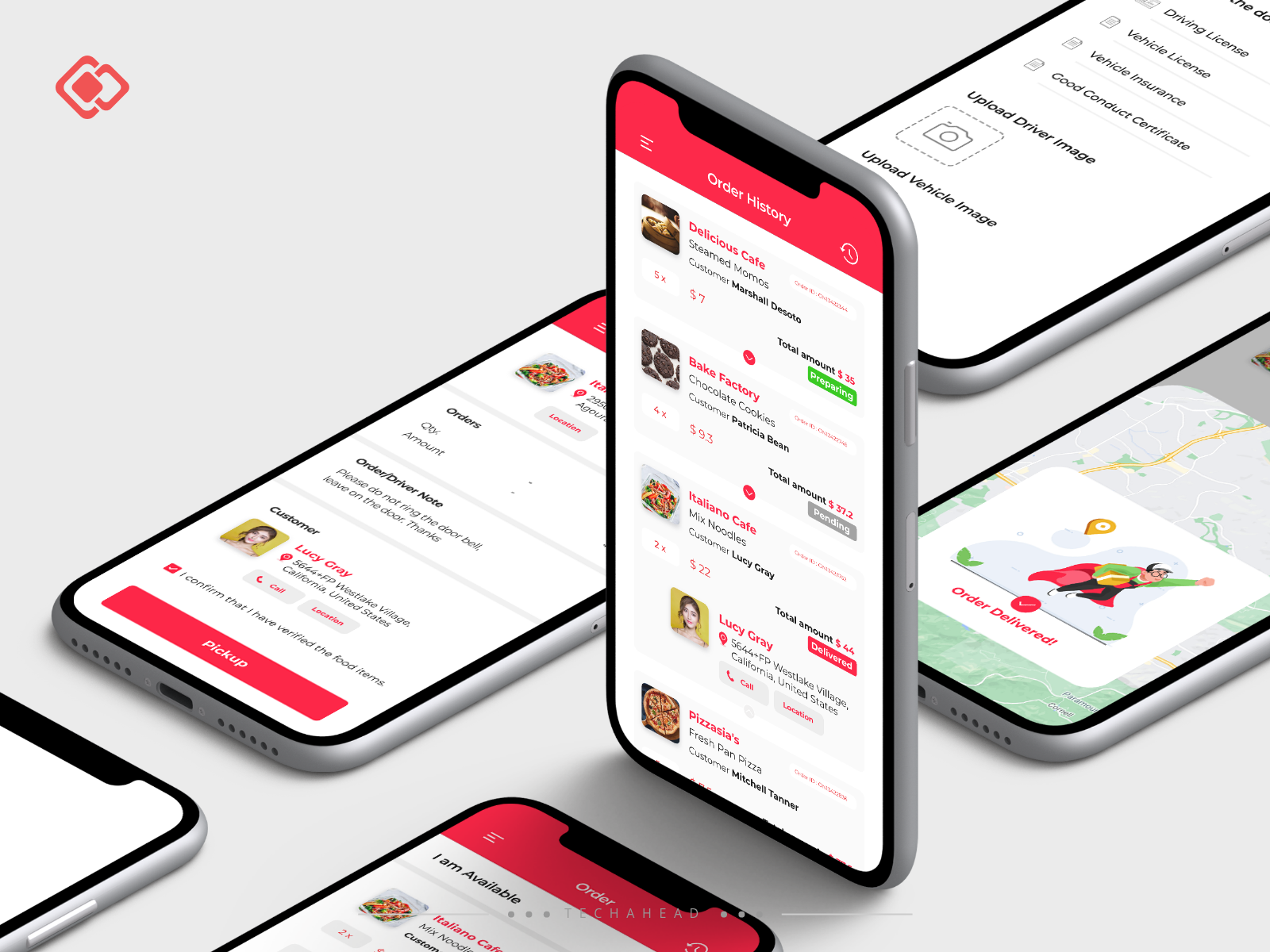 Order Now Rider app by User Experience for TechAhead on Dribbble
