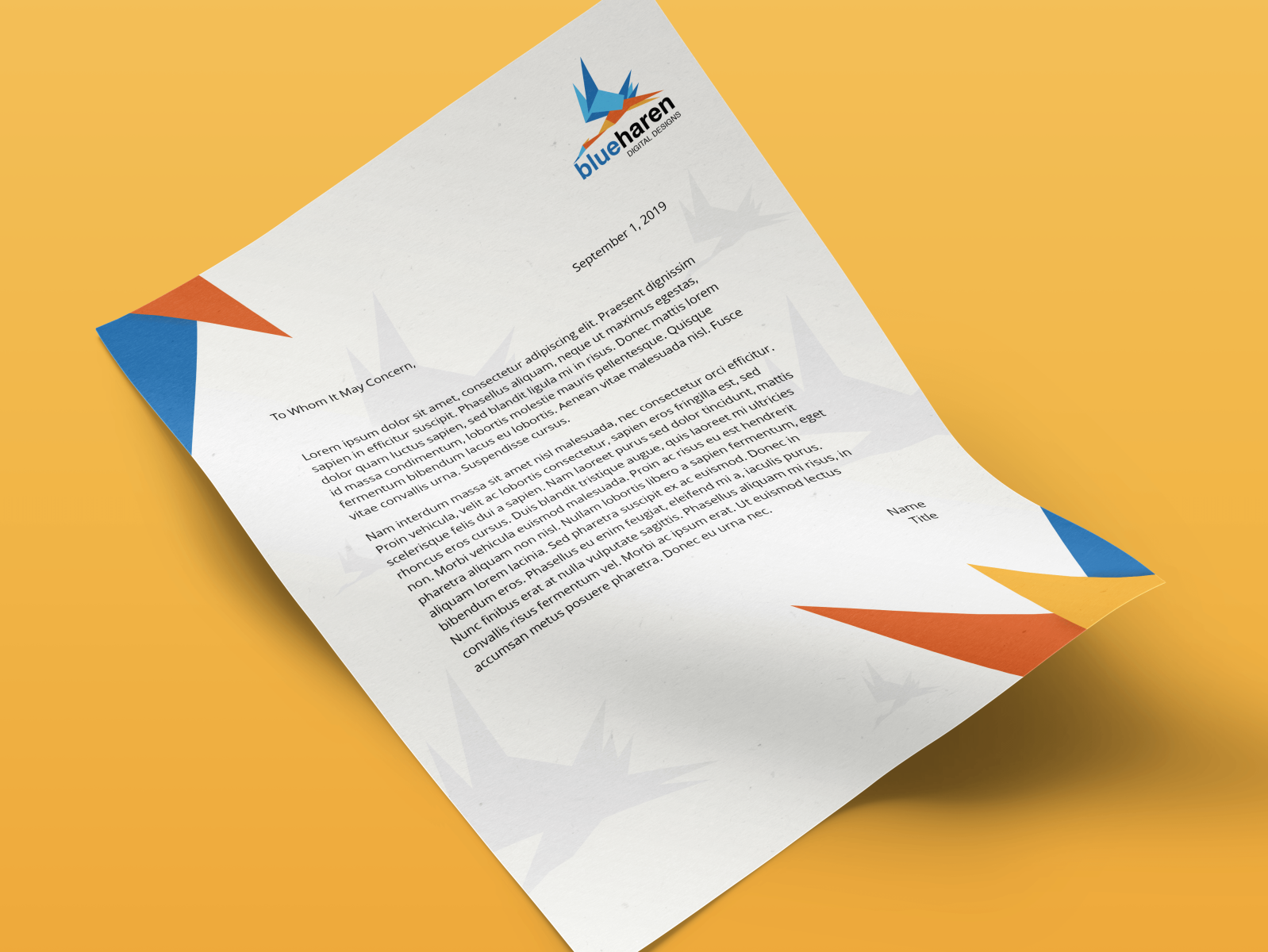 Letterhead - BHDD by Ally Haren on Dribbble