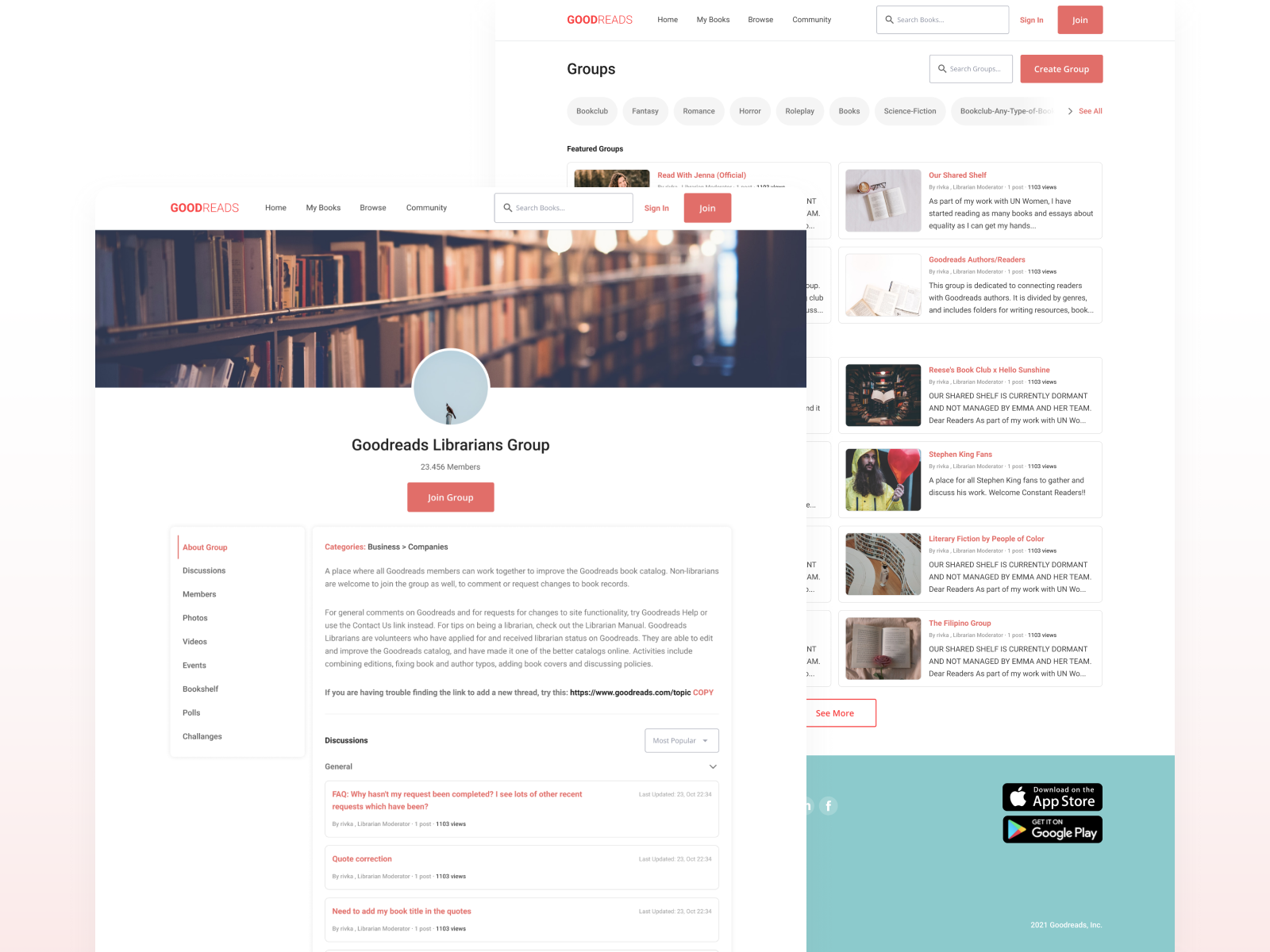 Goodreads Re Design by Seren Şapcılar on Dribbble