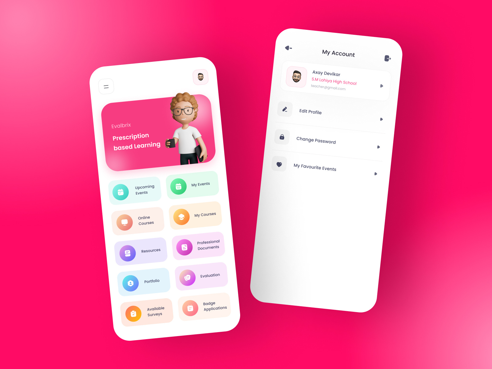 Learning app UI Design by Axay Devikar on Dribbble