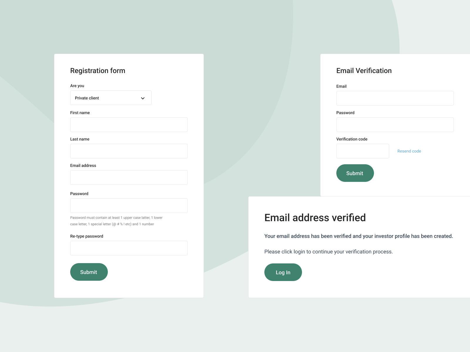 Registration process by Liga Luize on Dribbble