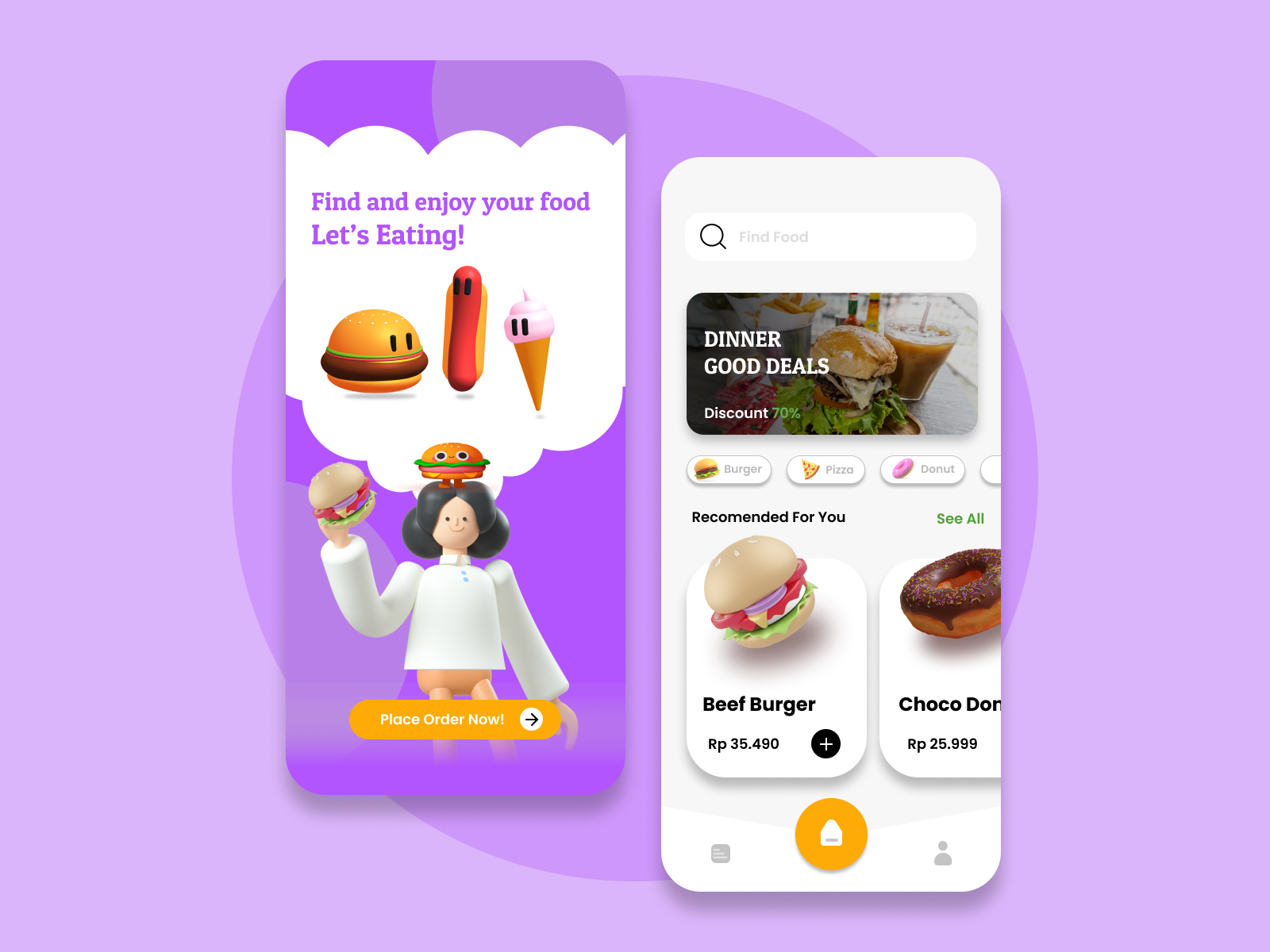 Food - Delivery Food App by Muhamad Ryan Hidayat on Dribbble