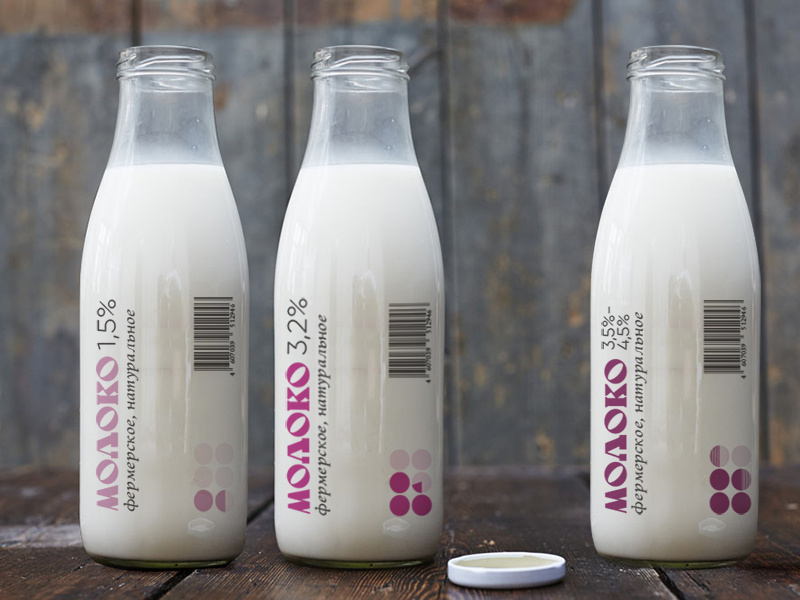 Milk label design. Semi-final by Aleksandr Popov on Dribbble