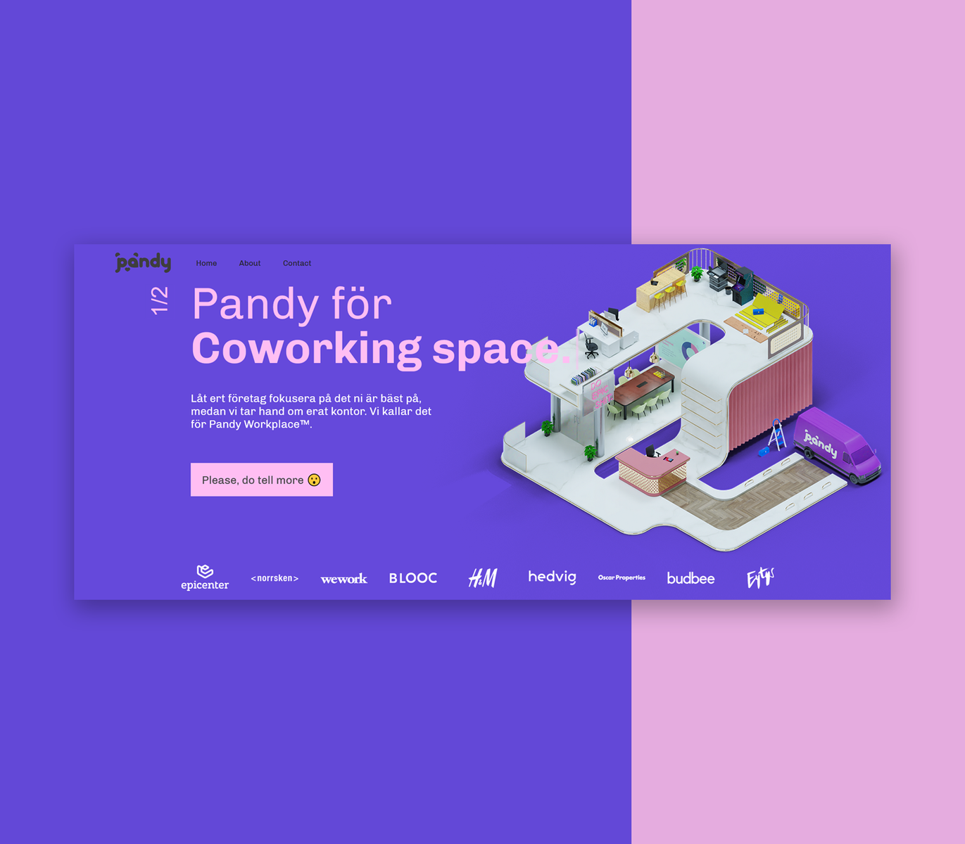 3D landing page by Equinox on Dribbble
