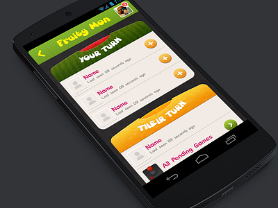 List of Pending Games by Rohit Sharma on Dribbble