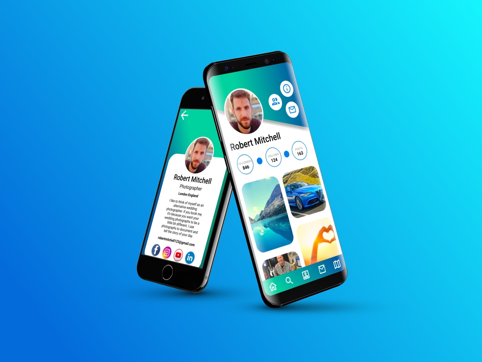 Profile Page and Information screen by Jimmy Scott on Dribbble