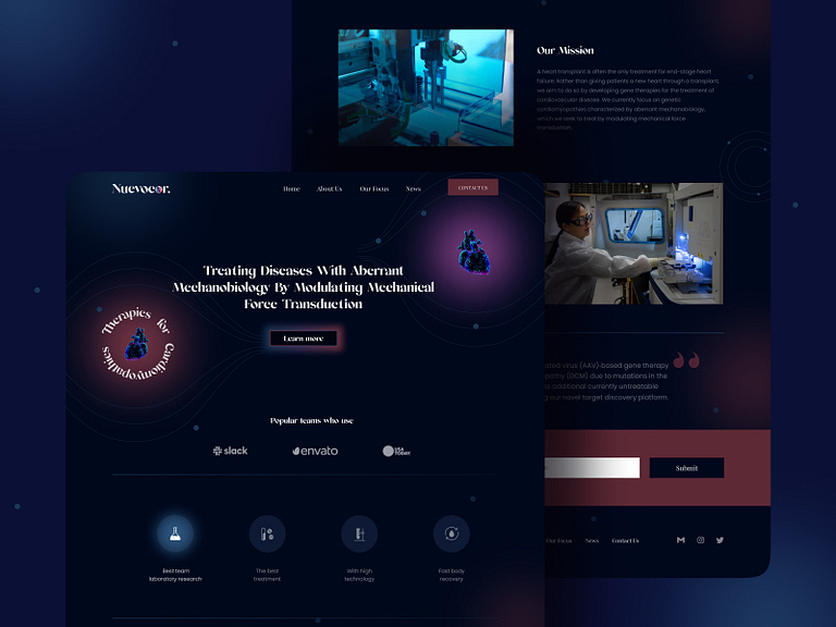 Nuevocor Gene Therapy Landing Page 🫀 by dhea mufni 🦙 for Vektora on ...