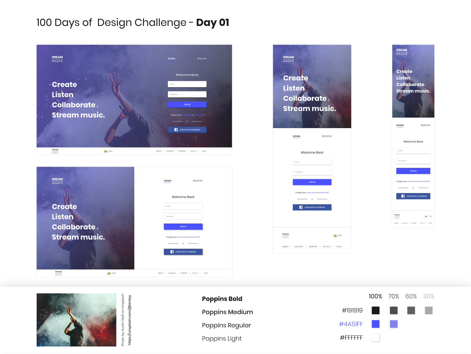 Daily Design Challenge Day-001 by Sachin Bharadwaj on Dribbble