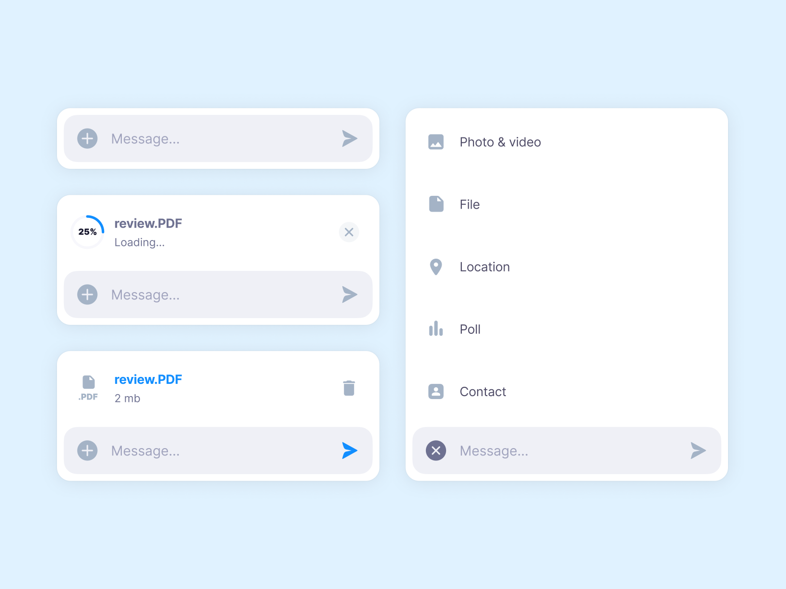 Attachment interface by Troyan Simon on Dribbble