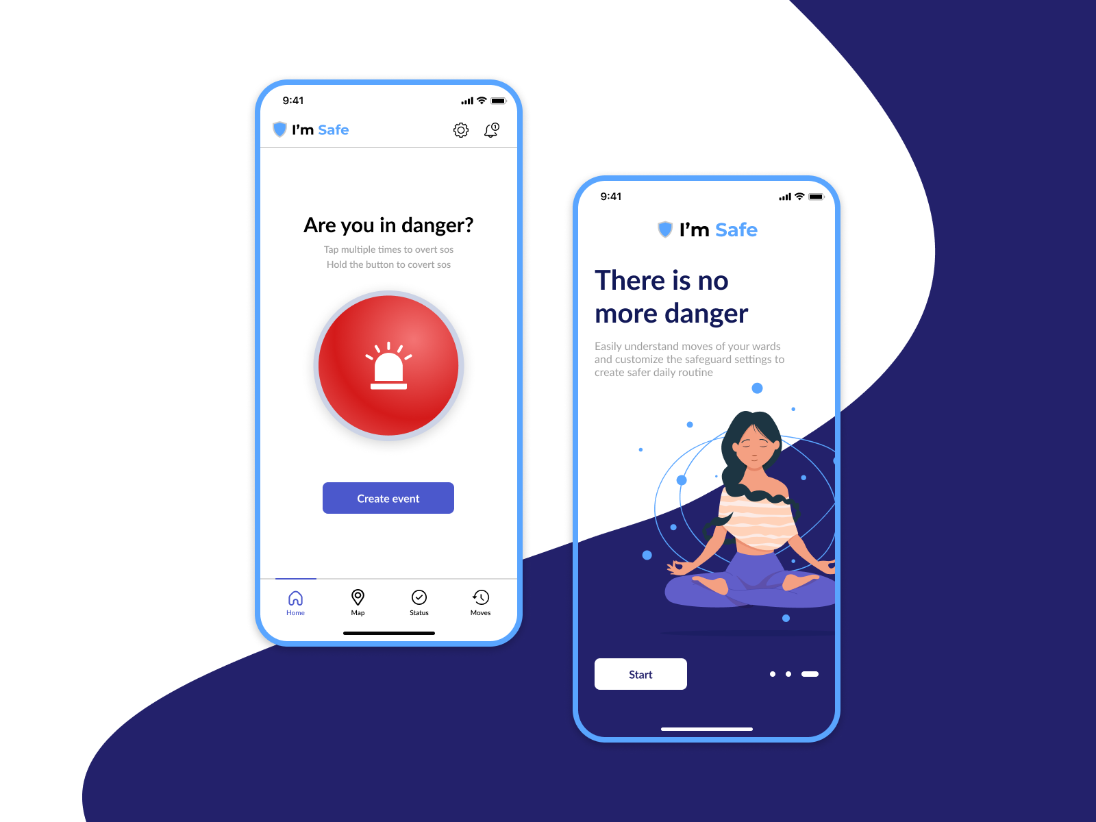 I'm Safe Application by Kirill Riabykh for Mavinx Design Team on Dribbble
