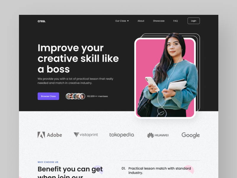 Creative Online Course Homepage Design by Rezha Aaron 🎃 on Dribbble