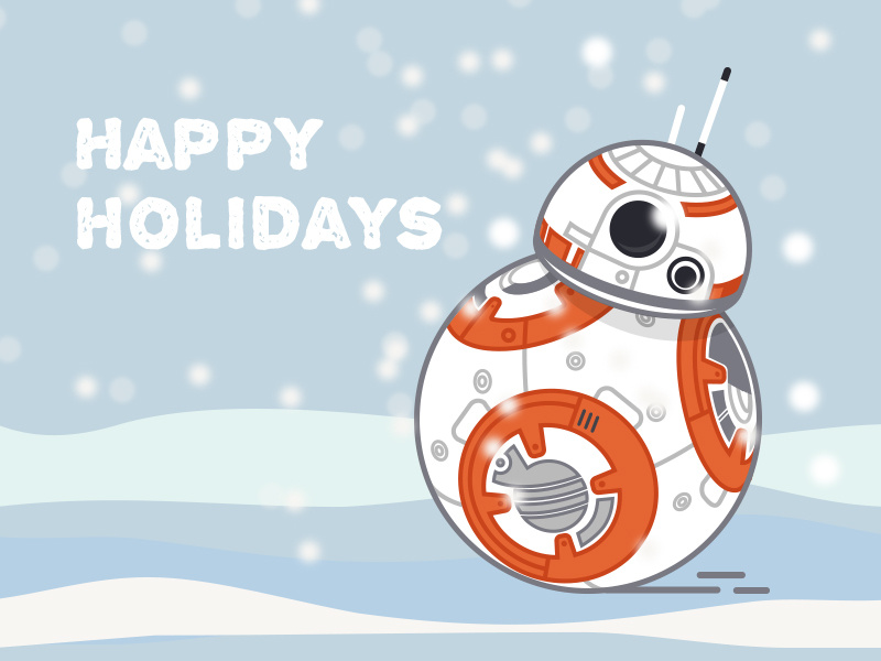 Happy Holidays BB-8 by Zsuzsanna Petrovics on Dribbble