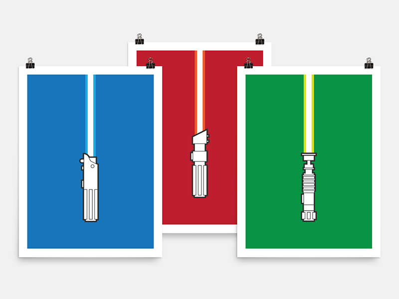 Lightsaber Posters by Jory Raphael on Dribbble