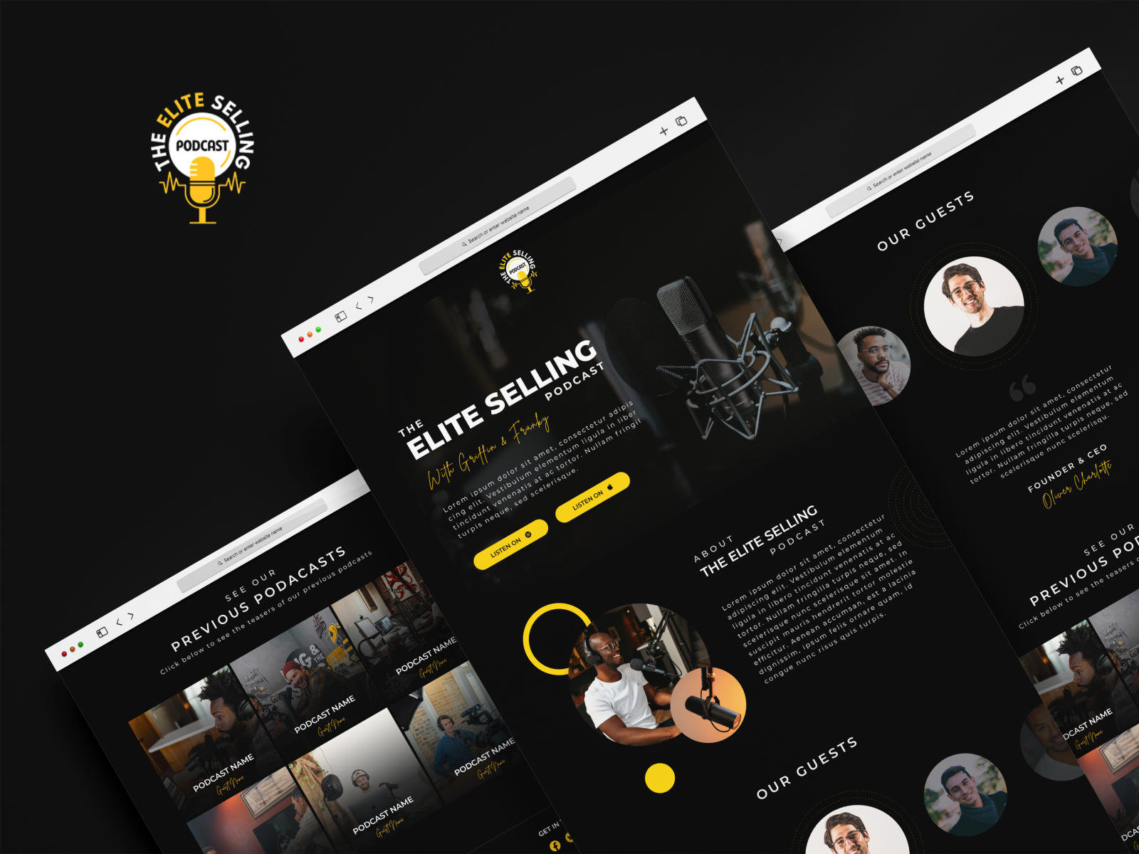 Podcast Landing Page | UI Design by M Basit Latif on Dribbble