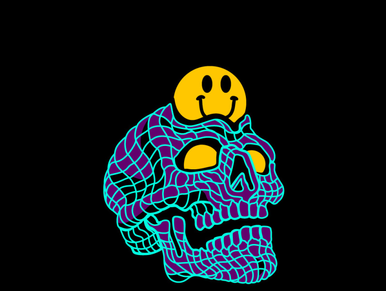 hologram skull by TedCreation on Dribbble