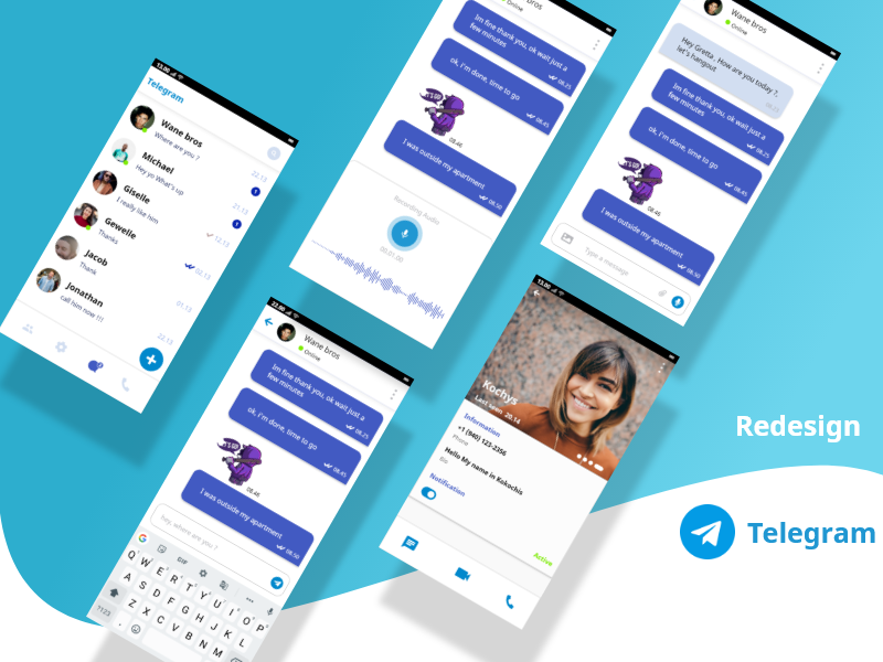 Redesign - Telegram by Ahmad Muzakiy on Dribbble