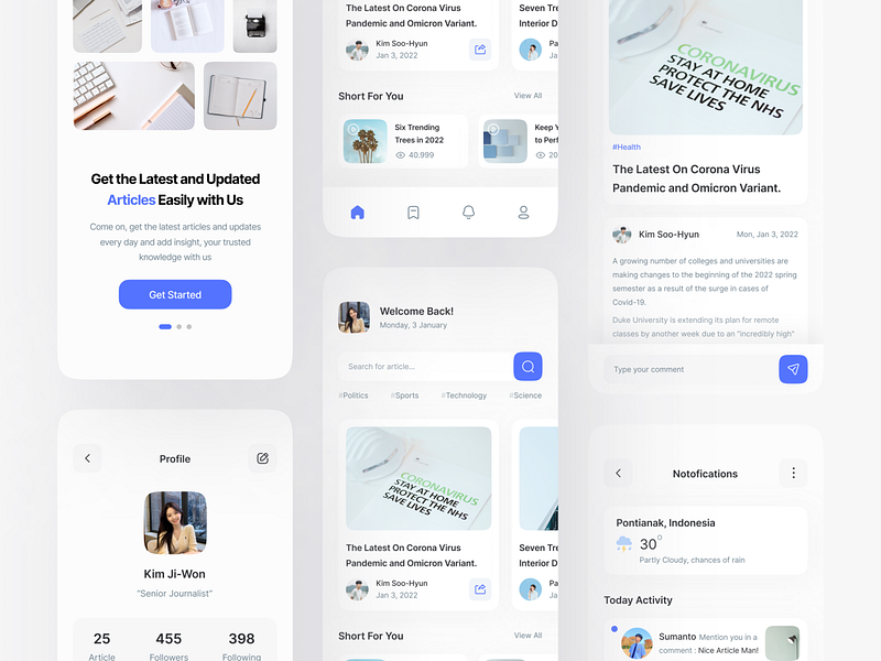 News App Ui Designs Themes Templates And Downloadable Graphic