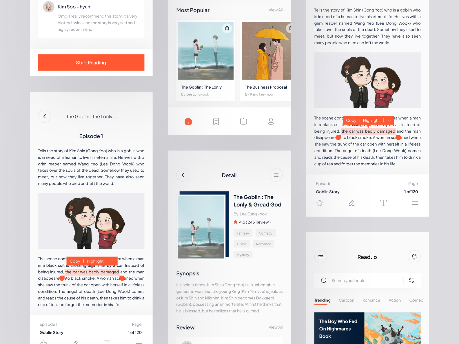Read.io - Mobile Book Reading App by Andri. for Pickolab Studio on Dribbble