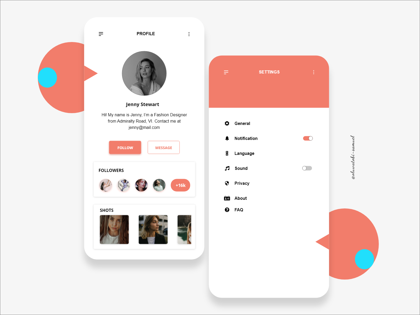 Settings UI by Oluwatobi Ojedeji on Dribbble