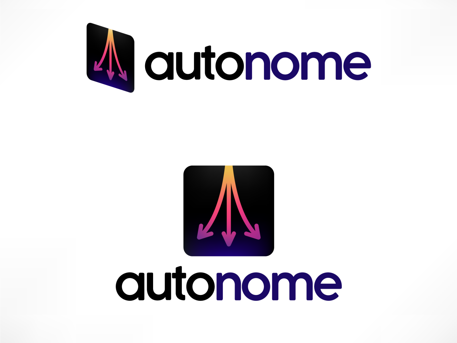 Autonome - Driverless Car Service Logo by Iulian Neagoe on Dribbble
