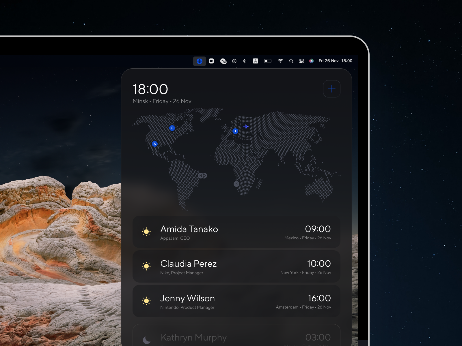 TimeZone Design App - concept by Nastya Saroka for Flexy Global on Dribbble