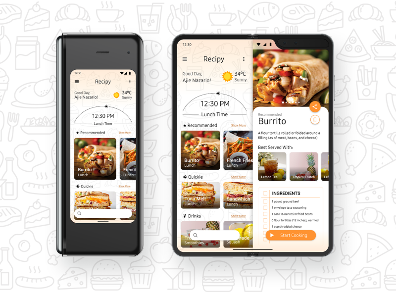 Responsive App Concept: Daily Recipe App by Ajie Nazario Agatha on Dribbble