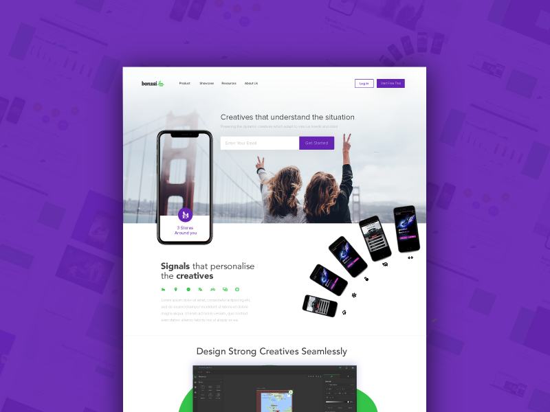 Dynamic Creatives Homepage by Aditya Sharma on Dribbble