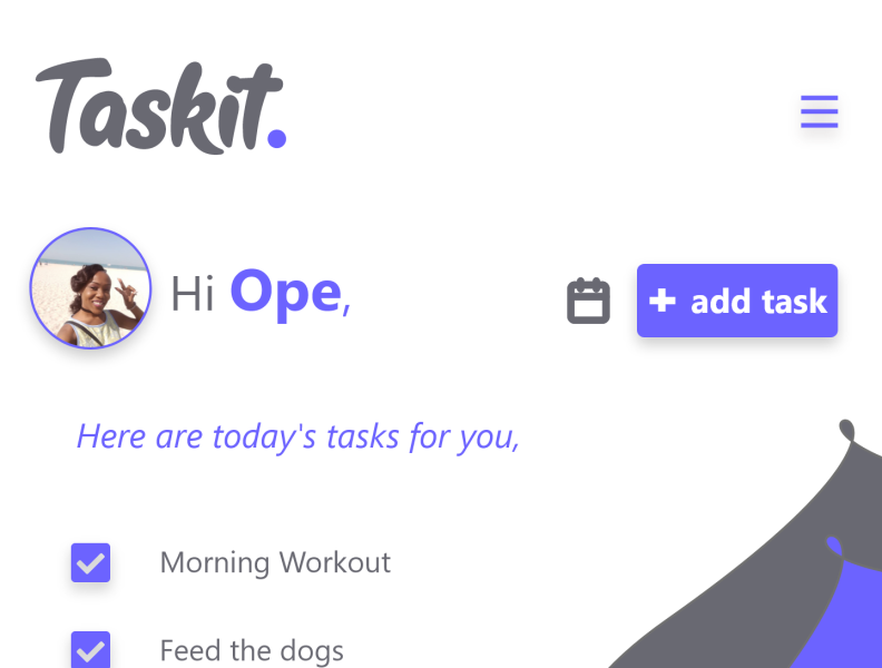 Taskit mobile by David B. Desh (YWC Agency) on Dribbble