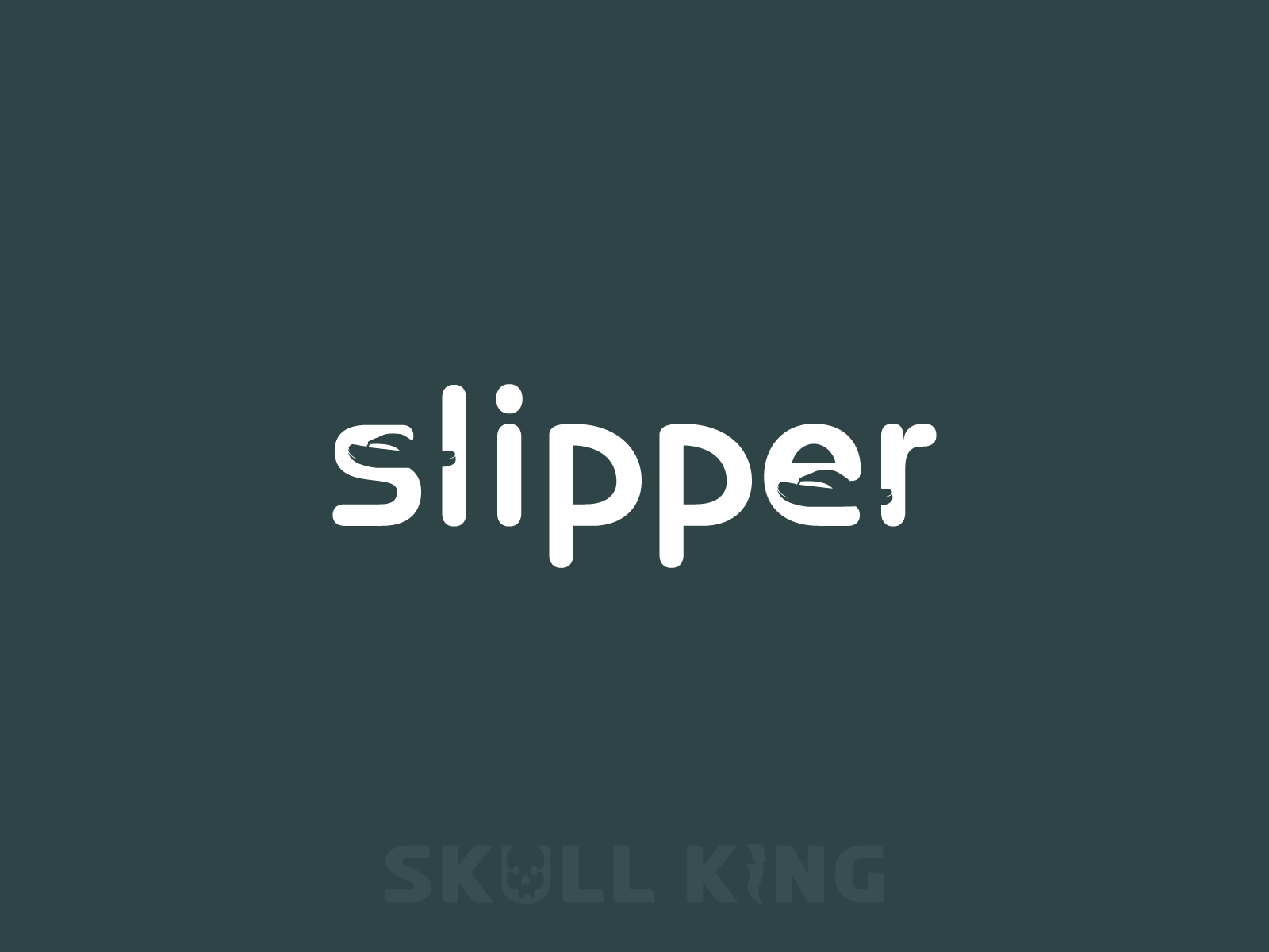 slipper negative space logo by Skull King on Dribbble