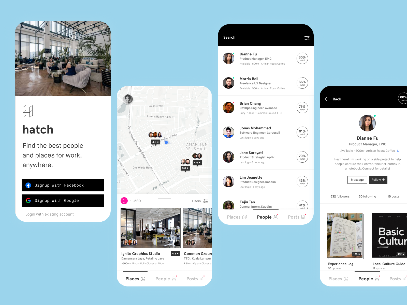 Hatch Coworking App Concept by Wei-Ee | Product Designer 🏕 on Dribbble